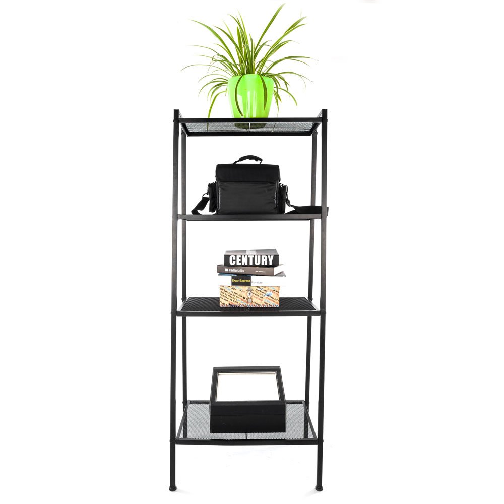 Goujxcy Book Ladder Shelf,4-Tier Ladder Shelf Bookcase Leaning Home Office Free Standing Wooden Frame Decor Bookshelf Storage Flower Shelf Display Shelf