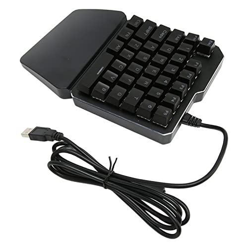 Naroote One Handed Keyboard, 35 Keys Ergonomic Gaming Keypad ABS for Gaming