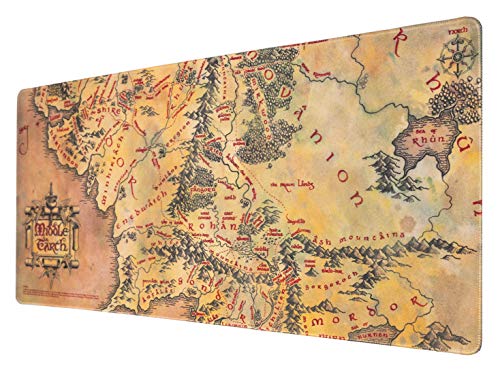 Grupo Erik The Lord of The Rings XXL Mouse Mat | Desk Pad | 31.5" x 13.78" | Non-Slip Rubber Base Mouse Pad, Gaming Mouse Pad, Keyboard Mouse Mat | Lord of The Rings Gifts