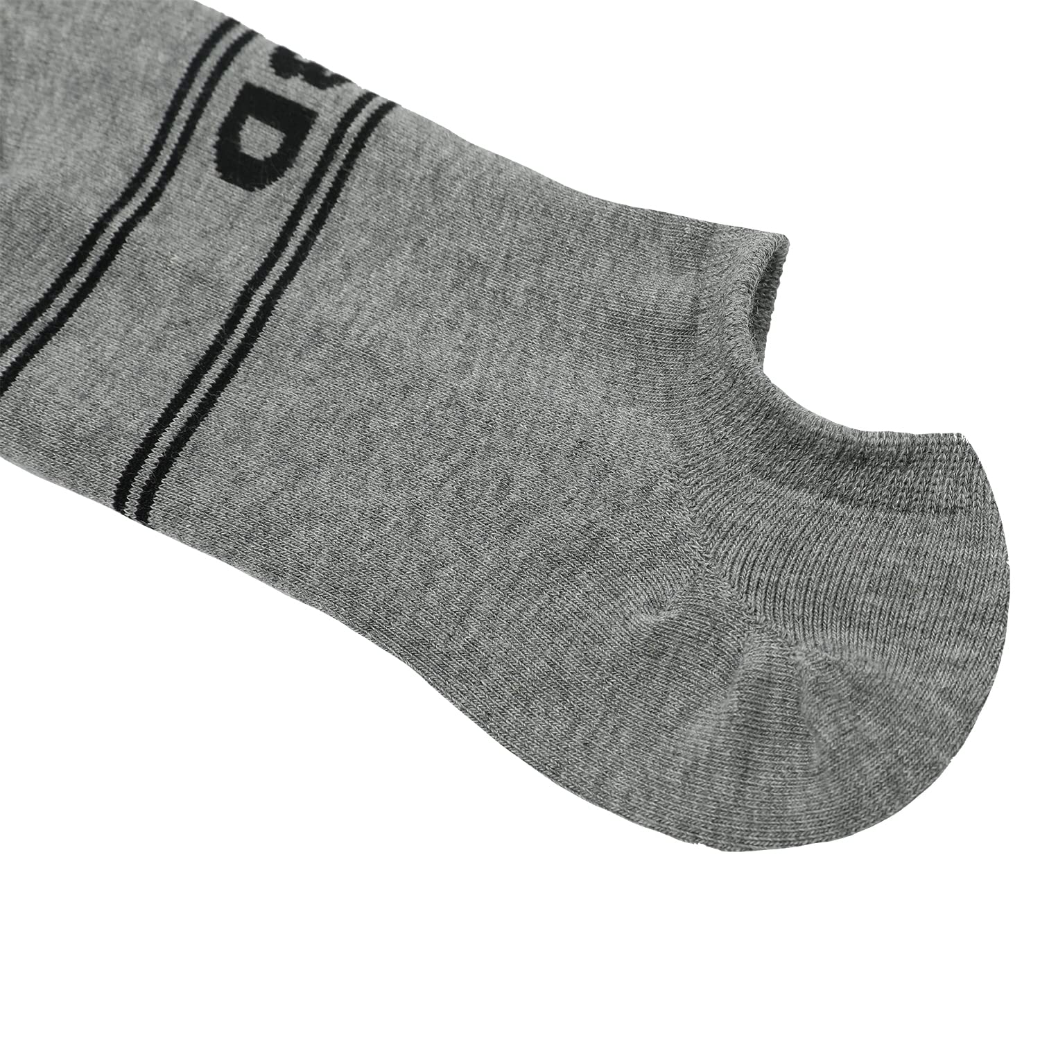 HBD No Show Socks Men Low Cut Ankle Short Socks for Men Casual Anti-slip Socks with Non Slip Grip for Men Grey 8-10