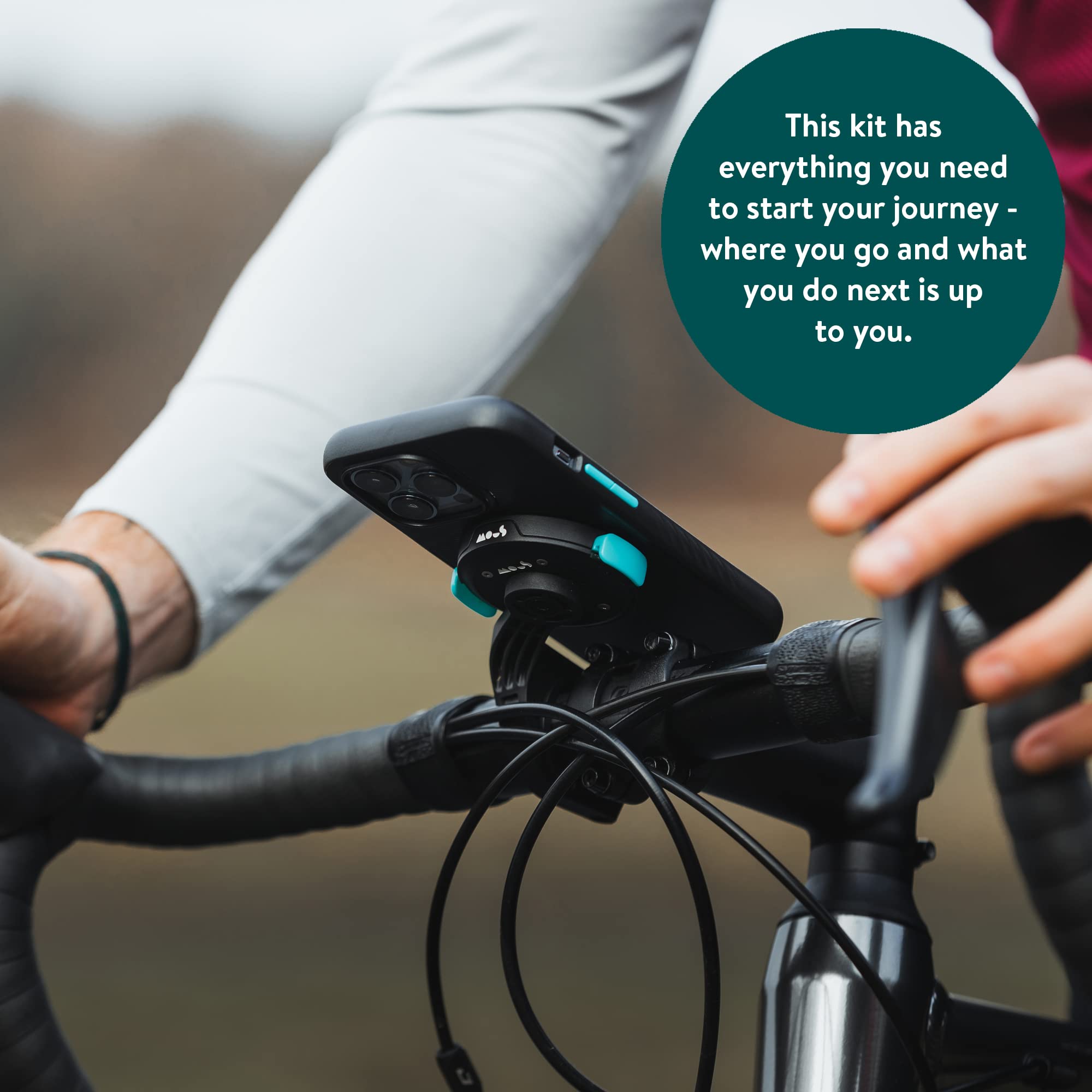 Mous - Bike Phone Mount and Phone Case for iPhone 13 Mini - Bicycle Phone Holder Kit - IntraLock Bike Mount and IntraLock Phone Case for iPhone 13 Mini - IntraLock Cycle