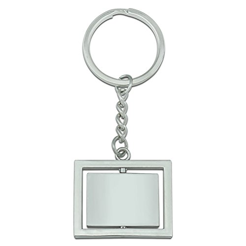 GRAPHICS & MORE Ford Vintage V8 Logo Spinning Rectangle Chrome Plated Metal Keychain Key Chain Ring