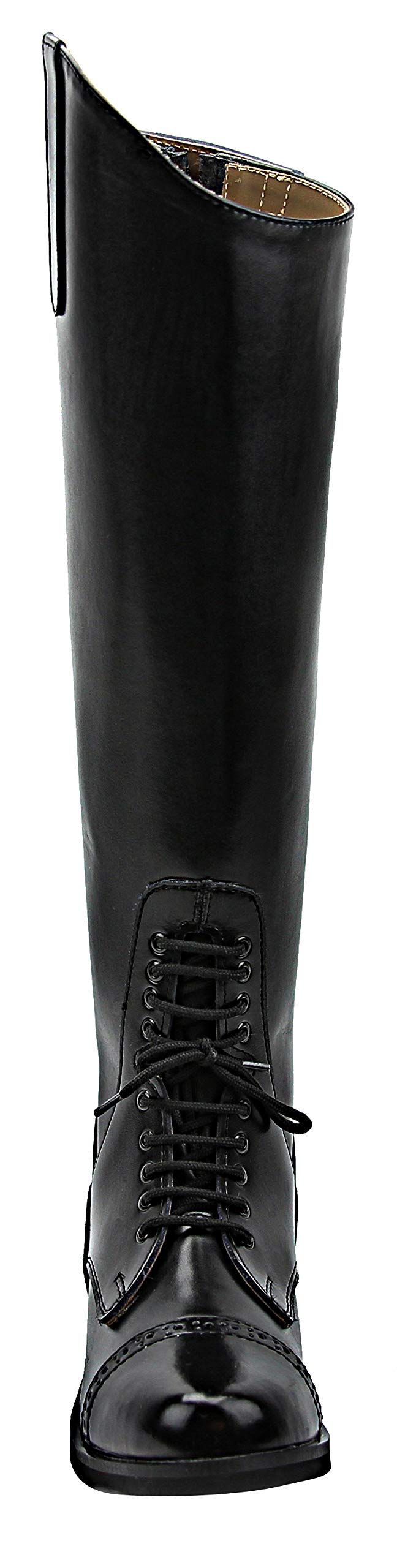 Hispar Women Ladies Victory Leather English Field Boots Horse Back Riding Equestrian - Black 10 WIDE CALF