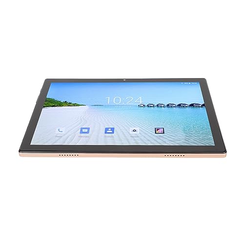 HEEPDD 10.1 Inch Tablet, 100-240V 2GB RAM 32GB ROM Tablet PC 2.4G 5G WiFi Front 5MP Rear 13MP 1280x800 Resolution Multifunction for 8.1 for Reading (Gold)