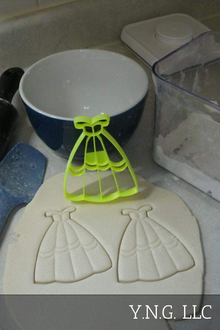 INSPIRED BY BELLE BEAUTY AND THE BEAST THEME PRINCESS DRESS COOKIE CUTTER MADE IN USA PR2908