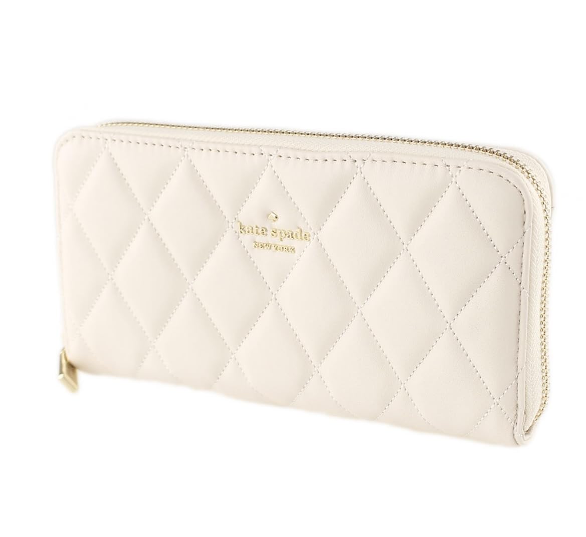 Kate Spade Carey Quilted Leather Large Continential Wallet (Parchment)