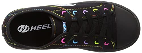 HEELYS Girl's Classic X2 (Little Kid/Big Kid/Adult) Black/Rainbow Logo 13 Little Kid M