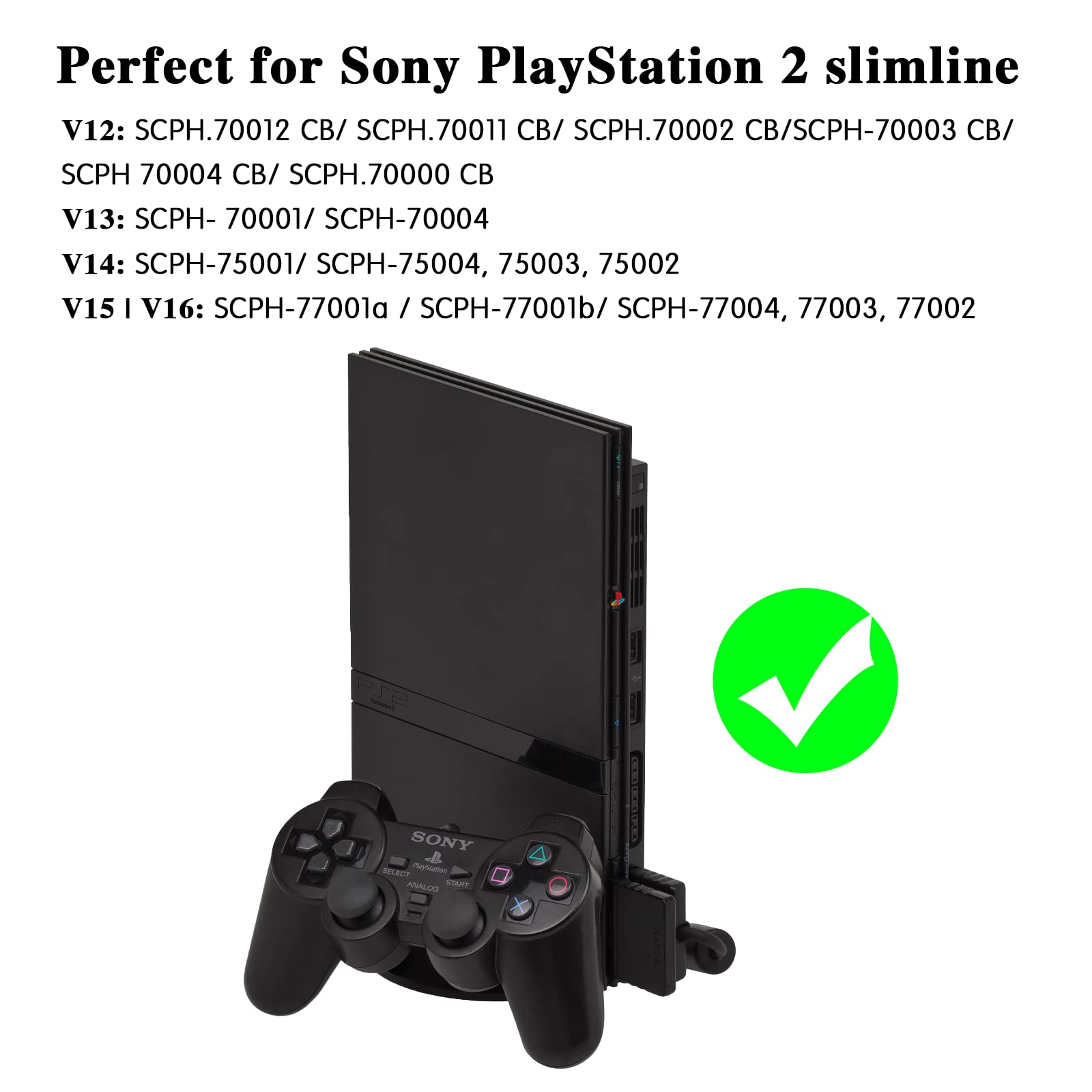 Hisewen PS2 HDMI Adapter, PS2 HDMI Cable for Sony PlayStation 2 Slimline with HD Link Cable (Support Y Cb/Pb Cr/Pr Signal Output)
