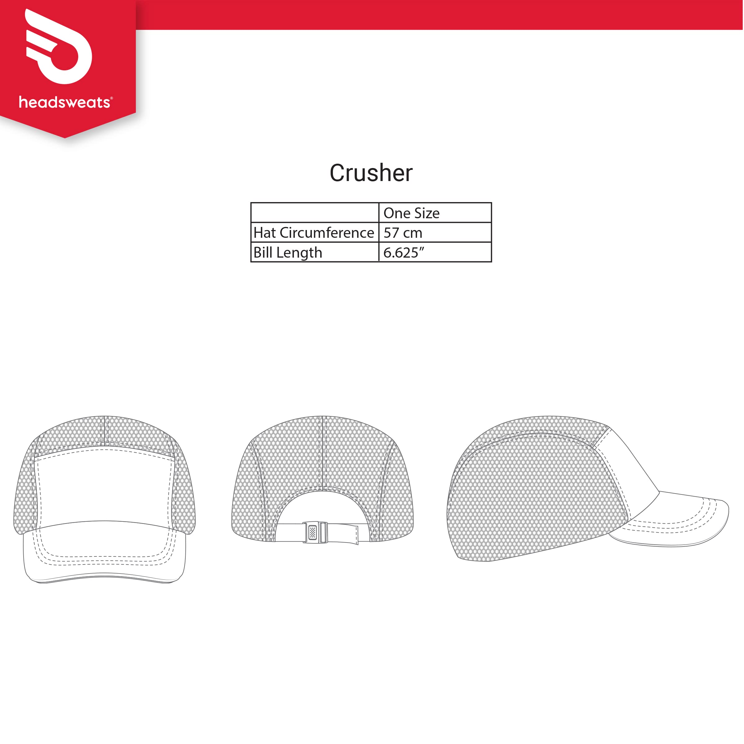 Headsweats Standard Crusher Hat (Rainbow), One Size