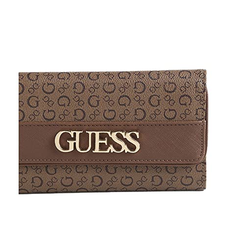 GUESS Factory Women's Brooker Logo Slim Clutch Faux Leather Wallet