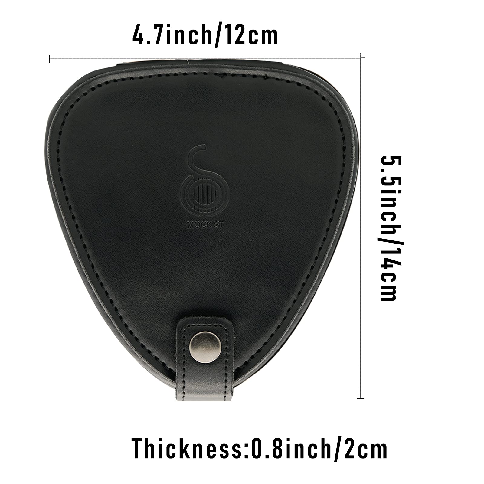 Guitar Pick Holder Case Bag with 22 guitar picks, High-grade pure leather, Gift for Guitar Players (black)