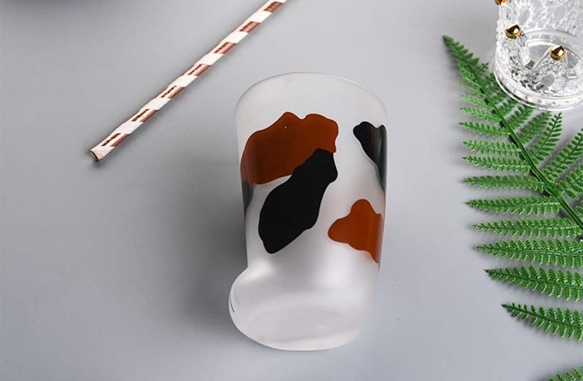 Hyzone Cat Claw Glass, Beer or Drink Cup, Milk, Juice, Frosting Process (Stripe)