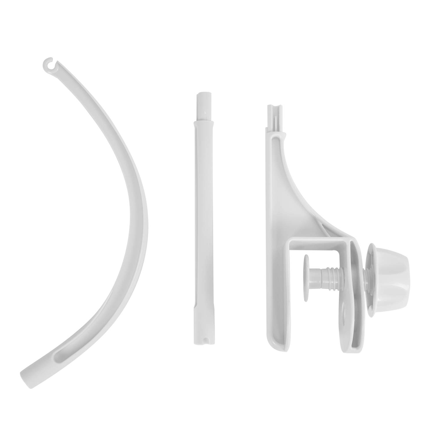 HLEEDUO 24 Inch Baby Mobile Arm for Crib Music Box Baby Crib Arm Mobile Holder Clamp (White Bassinet Mobile arm)
