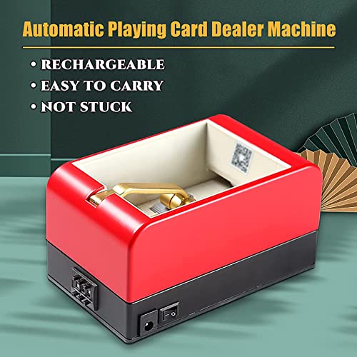 JAHURO Card Dealer, Smart Poker Card Shuffler, 360° Degree Rotating Licensing Machine, Suitable for 2-8 People Home Casinos Game, Not Shuffle Function