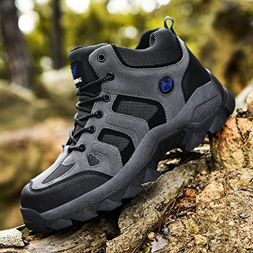 HARMOX Men's Women's Hiking Boot Comfortable Hiking Boots Men Grey