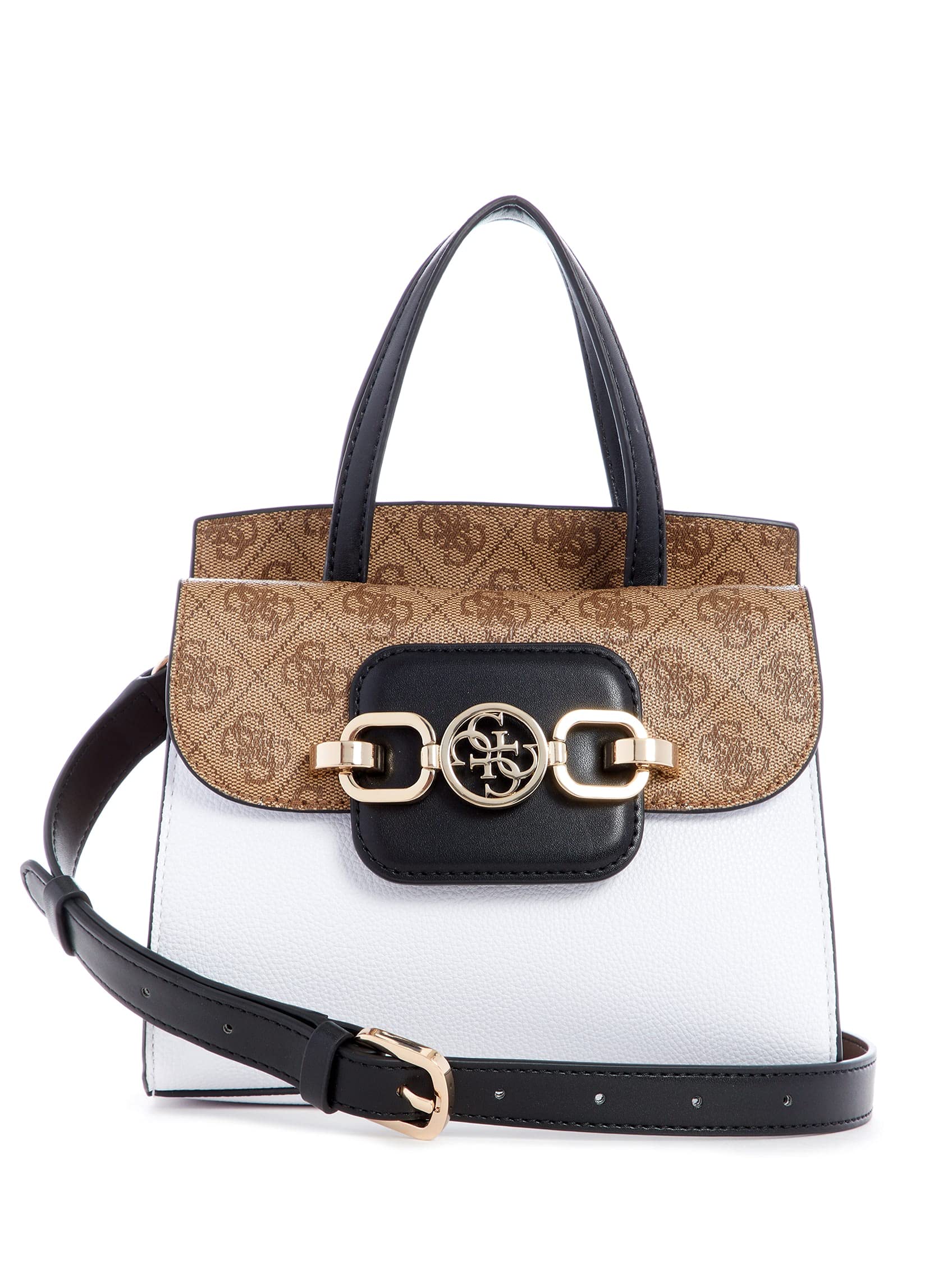GUESS Hensely Mini Satchel, Latte Multi