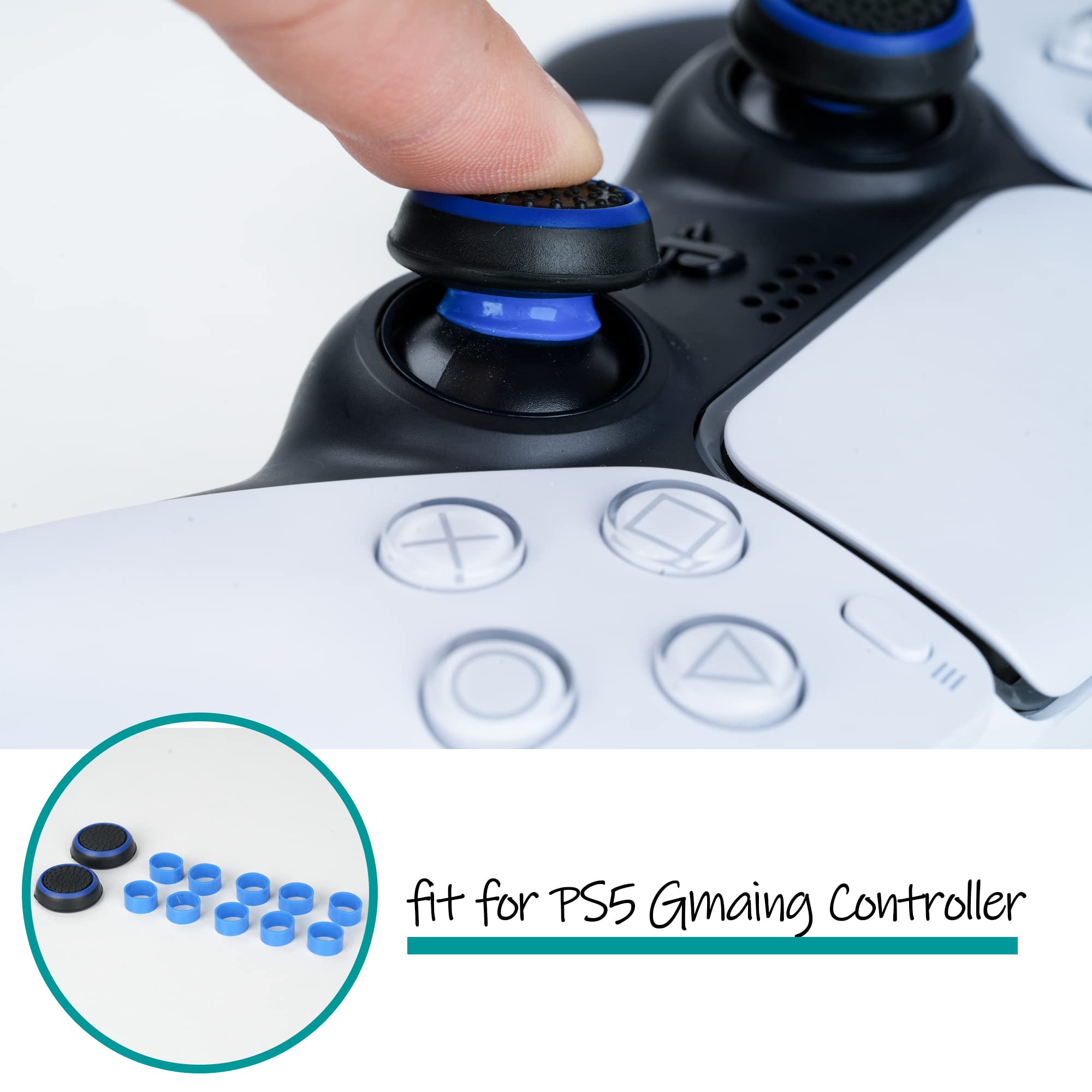 Joystick Protectors and Thumb Grip Caps for Steam Deck - Include 30 Silicone Joystick Protectors + 6 Thumb Grip Caps for Steam Deck