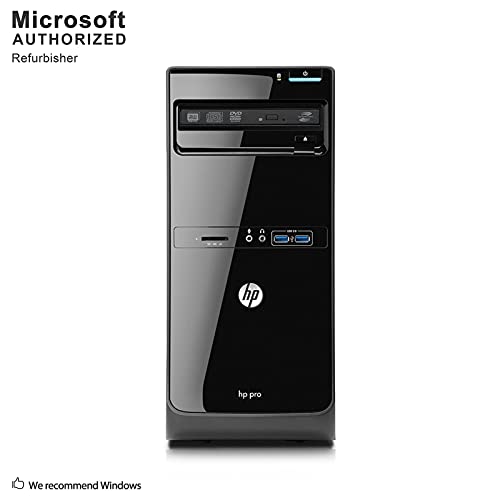 HP Pro 3500 Micro Tower Business Computer PC, Intel Core Quad i5 3470 up to 3.6 GHz, 4 GB DDR3, 500 GB, WiFi, BT, VGA, DVI, Windows 10 64 Bit-Multi-Language Supports English/Spanish/French(Renewed)