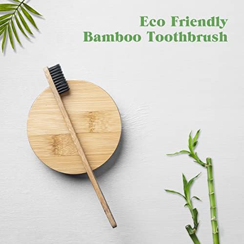 Kaylaan Bamboo Toothbrush with Plant-Based Soft Bristles - Natural, Biodegradable, BPA-Free, and Compostable