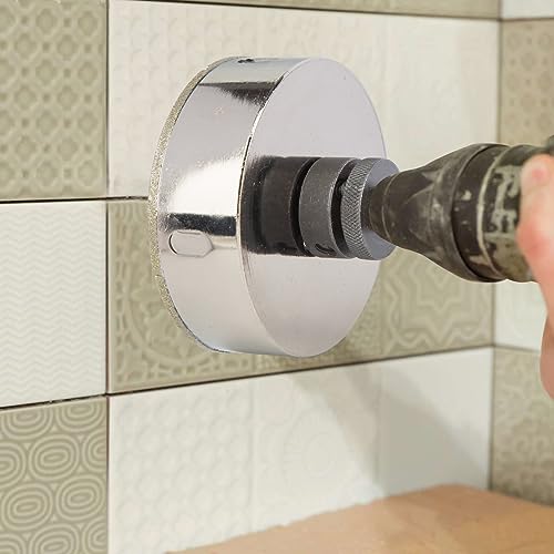 HLOFIZI 4-1/4 Inch Diamond Hole Saw 4.25 Tile Hole Saw for Ceramic, Tile, Glass, Granite, Porcelain, Marble, with Guiding Drill Bit