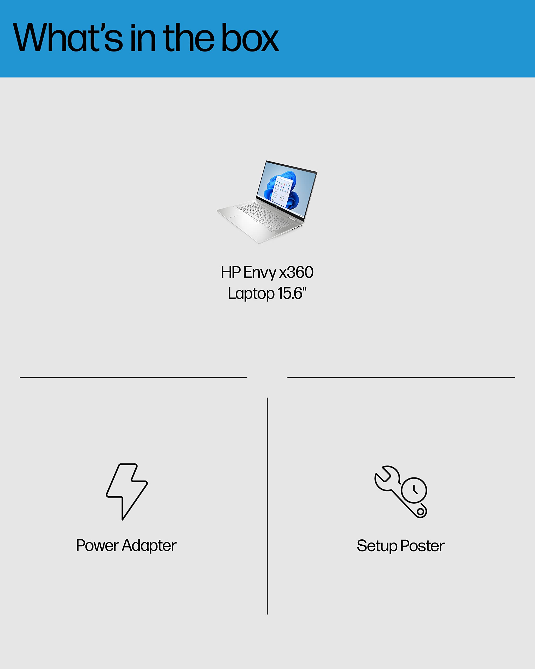 HP Envy x360 Convertible, IntelĀ® Core i5-1240P Processor, Iris X Graphics, 12 GB Memory RAM, M.2 SSD, Windows 11 Home (15-es2023nr, Natural Solver Aluminum)