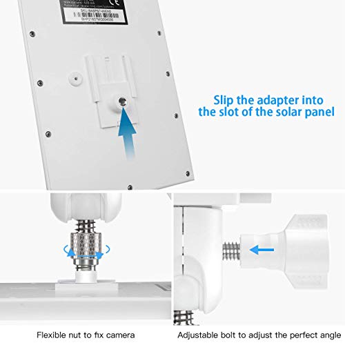 HOLACA Weatherproof Gutter Mount for Ring Solar Panel- Wall Mount Bracket Outdoor Mount Accessories for Ring Solar Panel (White)