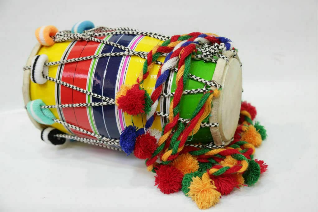 Indian Musical Instrument Wooden Rope Tune Baby Dholak / Dholki For Kids