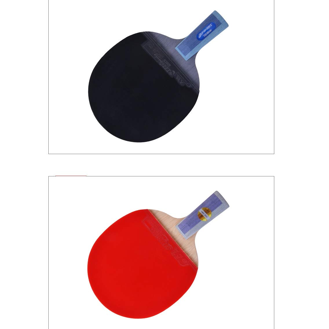 Hewen-Ping Pong Set Professional Grade 8 Star Beginner Portable Ping Pong Sets Ping Pong Bat Pingpong Paddle with 1 Table Tennis Bats Rackets and 10 Balls Table Tennis Bat (Size : Short Handle)