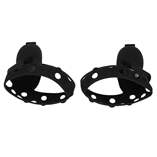 Handle Protective Sleeve, VR Controller Handle Washable Antislip Adjustable with Strap for Quest 2(Black)
