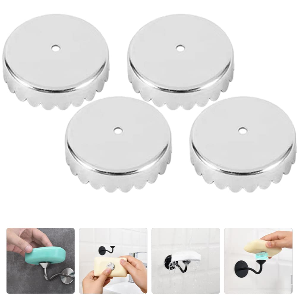 Ipetboom Shower Soap Holder Bath Accessories Magnetic Soap Holder Caps, 4pcs Soap Holder Caps Replacement Bar Soap Holder Caps Bar Soap Holder Cap for Shower Shower Soap Holder Bath Accessories