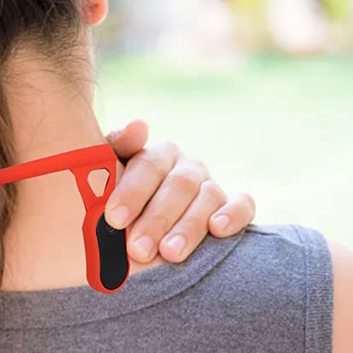 HEITIGN Smart Back Posture Corrector, Shoulder and Back Posture Band with Smart Vibration Sensor Reminder Post Injury Rehabilitation and Surgery for Kids Men Women(Red)