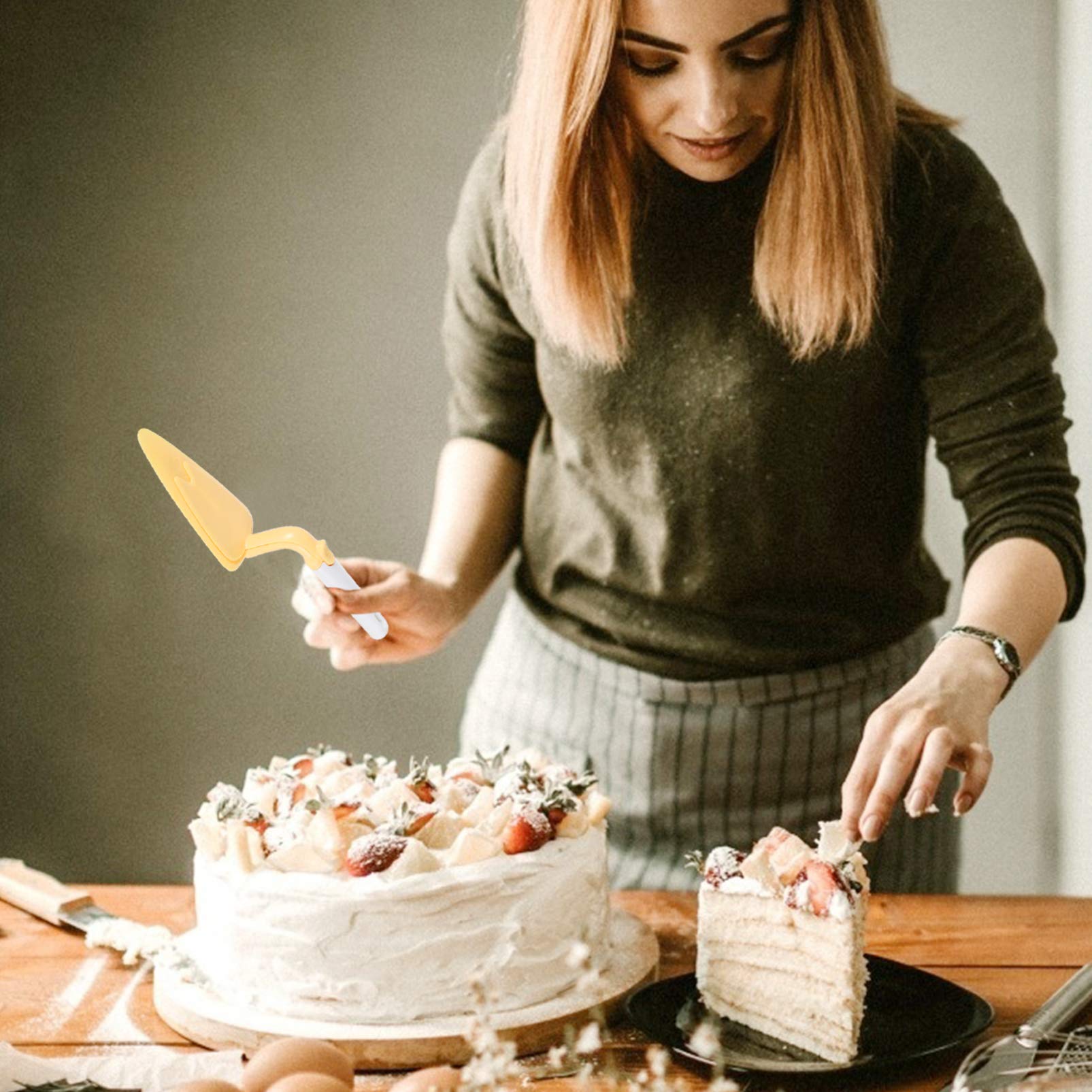 Hemoton Pie Server Cake Cutter Dessert Slicer Spatula Pizza Shovel Dough Pastry Scraper for Pizza Food Tart Cheese Home Restaurant