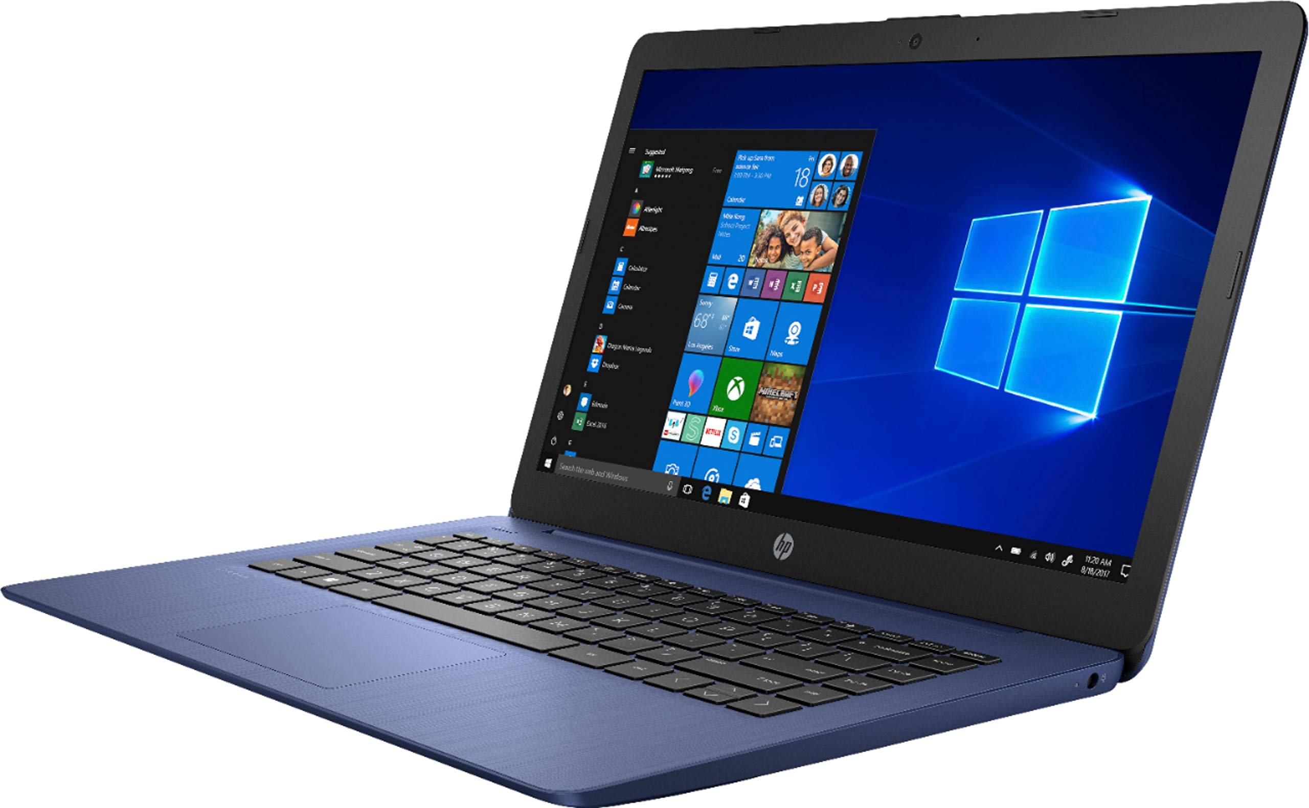HP Stream 14-ds0036nr 14-inch HD Touchscreen Laptop, AMD A4-9120e Dual-Core, 4GB DDR4 RAM, 64GB eMMC, AMD Radeon R3 Graphics, Windows 10 Home, WiFi Bluetooth Royal Blue (Renewed)