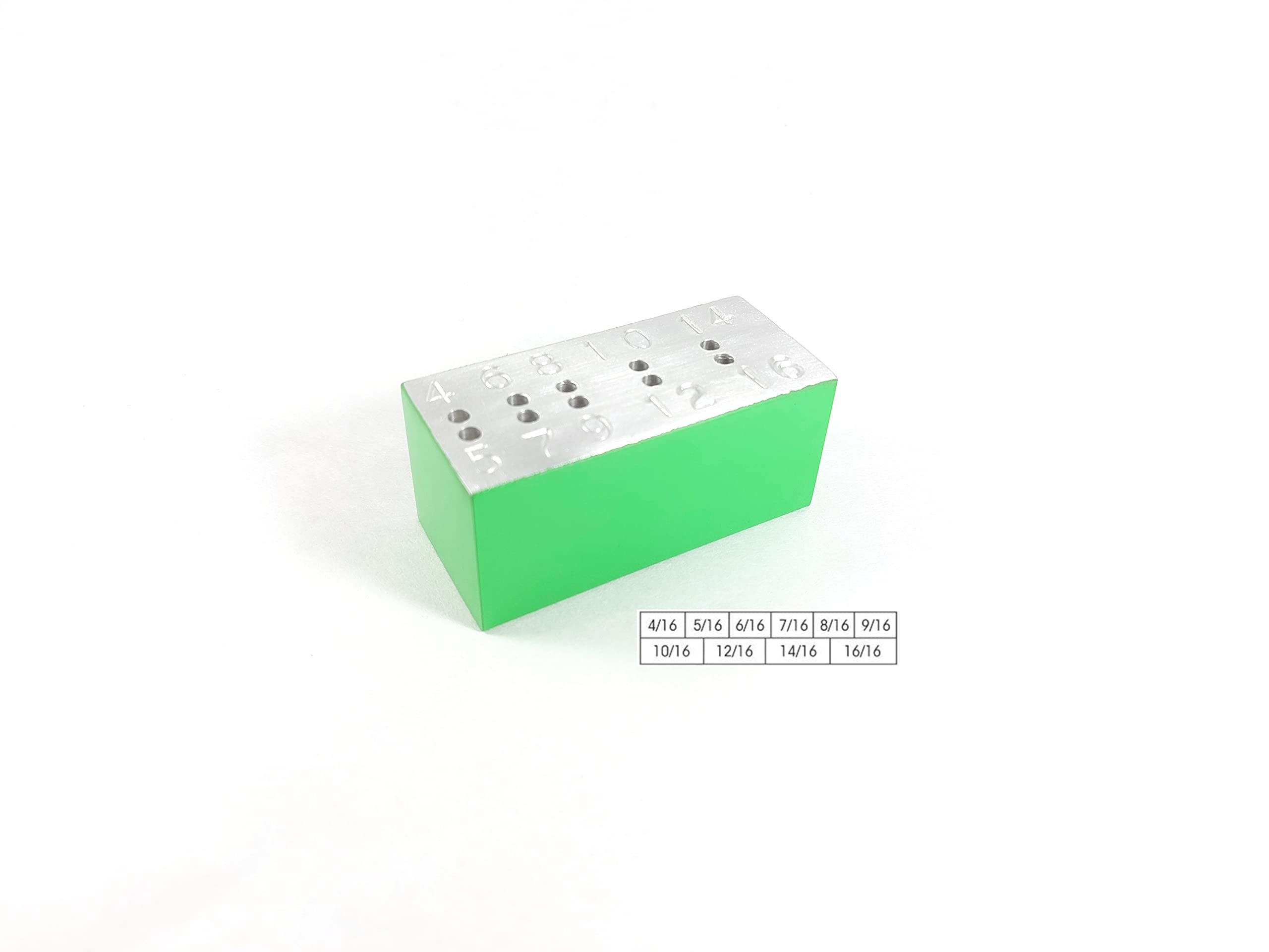Highly Accurate Aluminum Tungsten Stick-out Gauge for TIG Welding, Wrapped in Lime Green Powder Paint. Made in USA