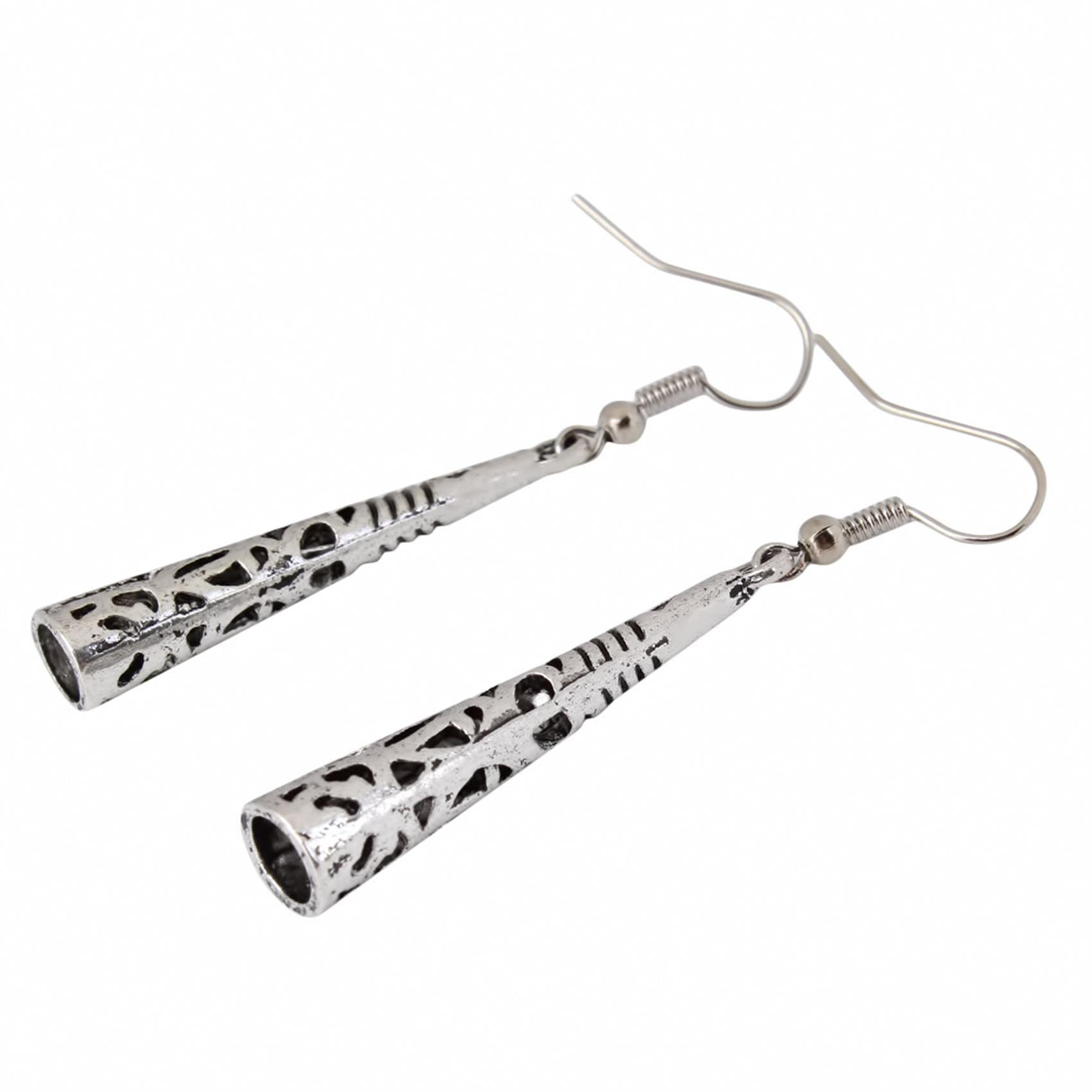 Guoshang Women Vintage Silver Boho Dangle Earrings Hollow Out Tribe Totem Ear Drop Earrings