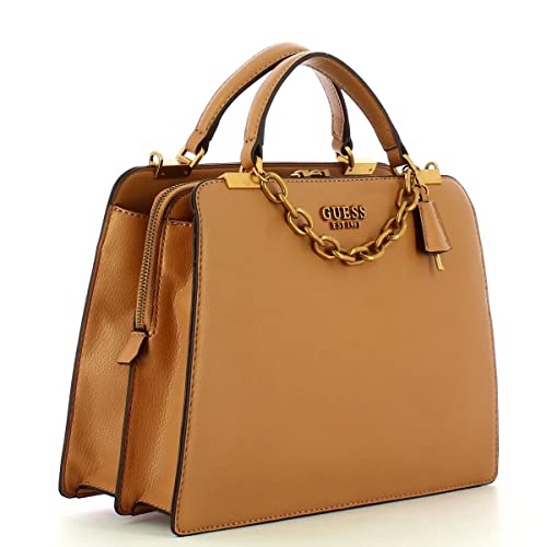 GUESS Womens Kristle Girlfriend Satchel, Caramel, One Size US