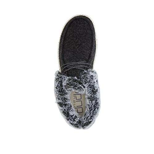 Hey Dude Women's Britt Black Size 8 | Women’s Shoes | Women’s Lace Up Boots | Comfortable & Light-Weight