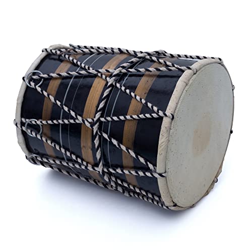 Handmade Wooden & Leather Classical Indian Folk Tabla Drum Set Hand Percussion Drums World Musical Instruments Punjabi Dhol Dholak Dholki 8 x 6 Inches Fun Birthday Housewarming Gift Ideas