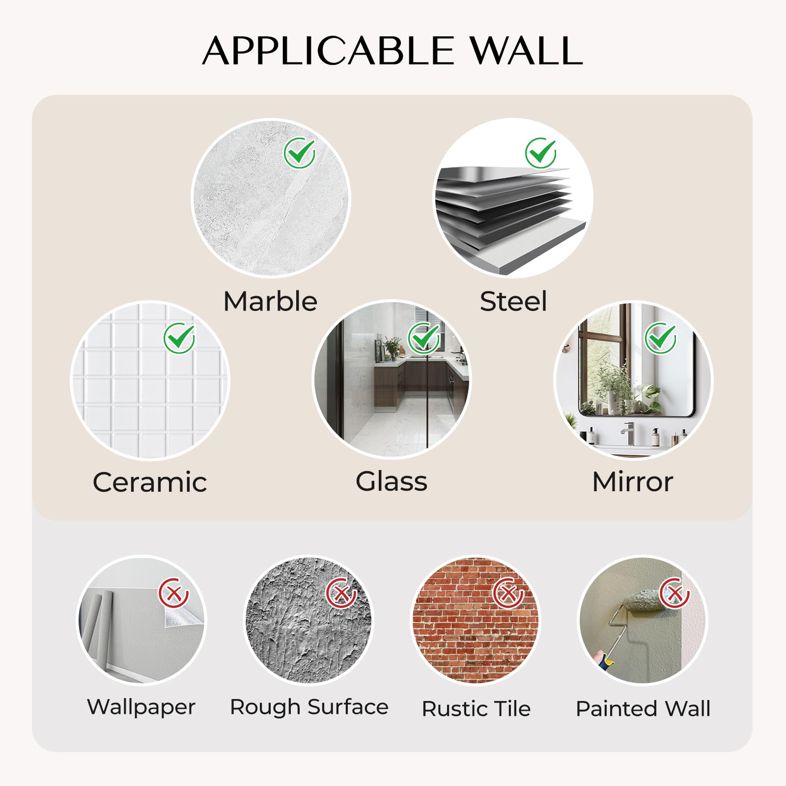 Nellyke Shampoo and Conditioner Dispenser for Shower, 21oz Set of 3 Brown Shower Soap Dispenser Wall Mounted No Drill Shampoo Bottles for Bathroom