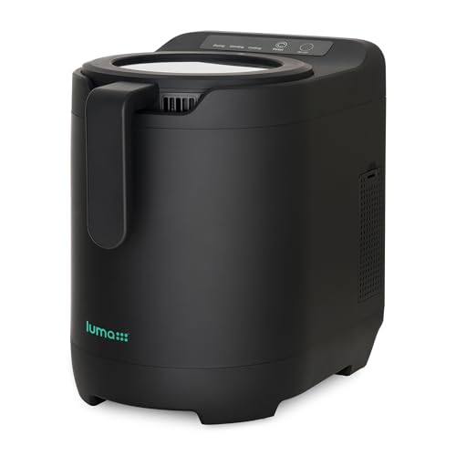 Luma Electric Kitchen Composter, 2.5L Capacity Odorless Countertop Compost Bin with Lid Clear-View Window, Smart Trash Can for Food Disposal, Turn Food Waste into Nutrient-Rich Plant Food
