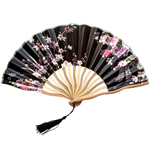 Held Hand Paper Chinese Decor Fan Party Wedding Style Fan Folding Fans Small Loud Fan (0-A, One Size)