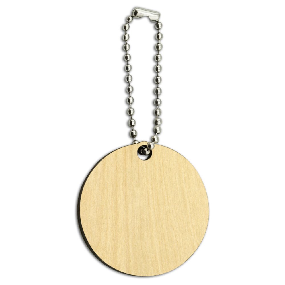 GRAPHICS & MORE Ford Built Ford Tough Wood Wooden Round Keychain Key Chain Ring