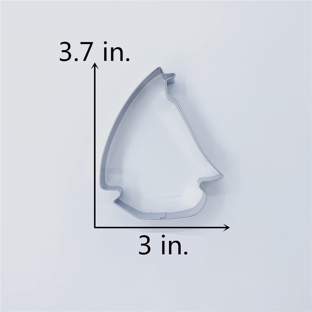 LILIAO Nautical Sailboat Cookie Cutter, 3.7", Biscuit Bread Sandwich Cutters, Stainless Steel