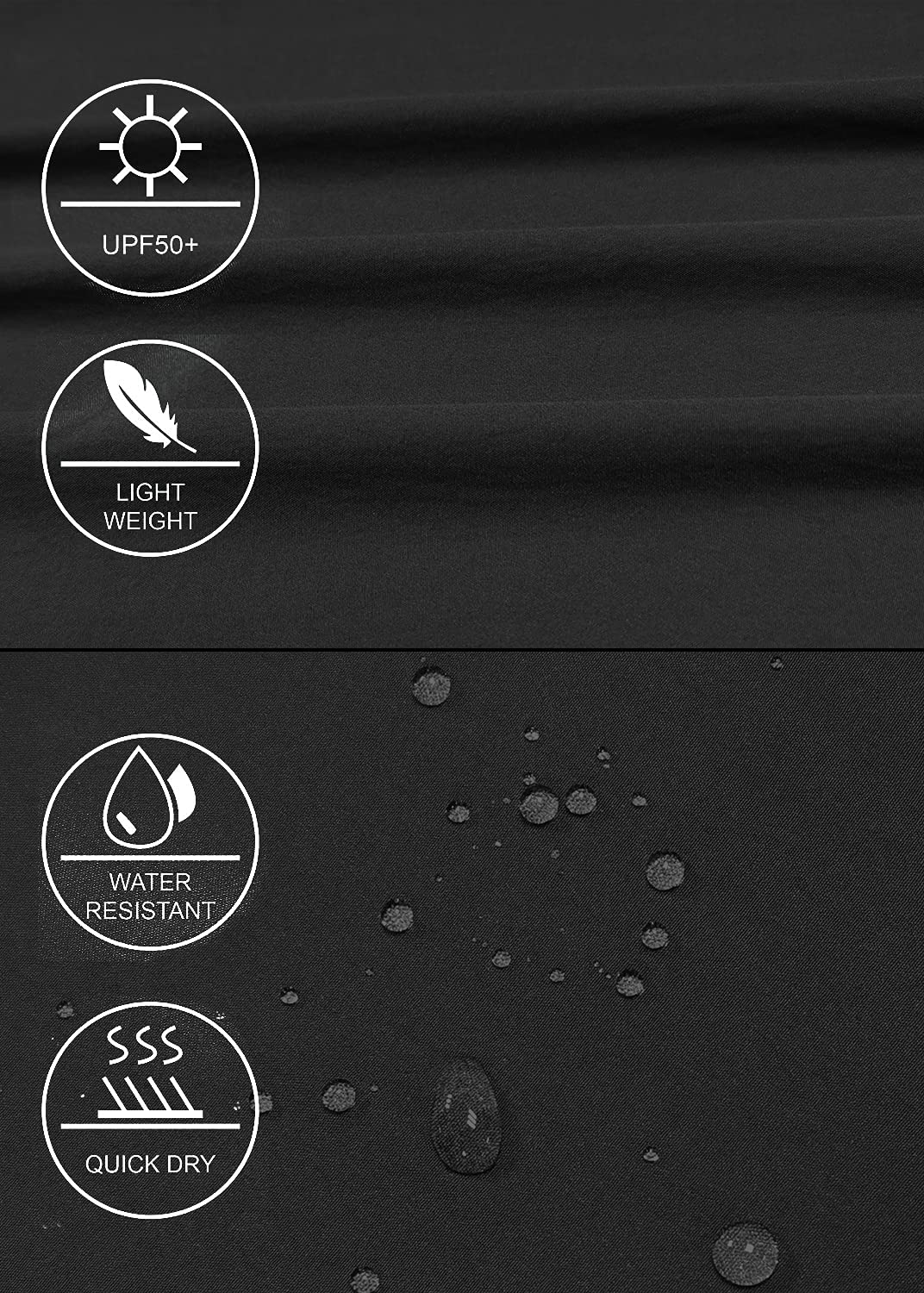 GymBrave Women's Hiking Cargo Pants Quick Dry Outdoor Camping Capris Water Resistant UPF 50 with Zipper Pockets Black