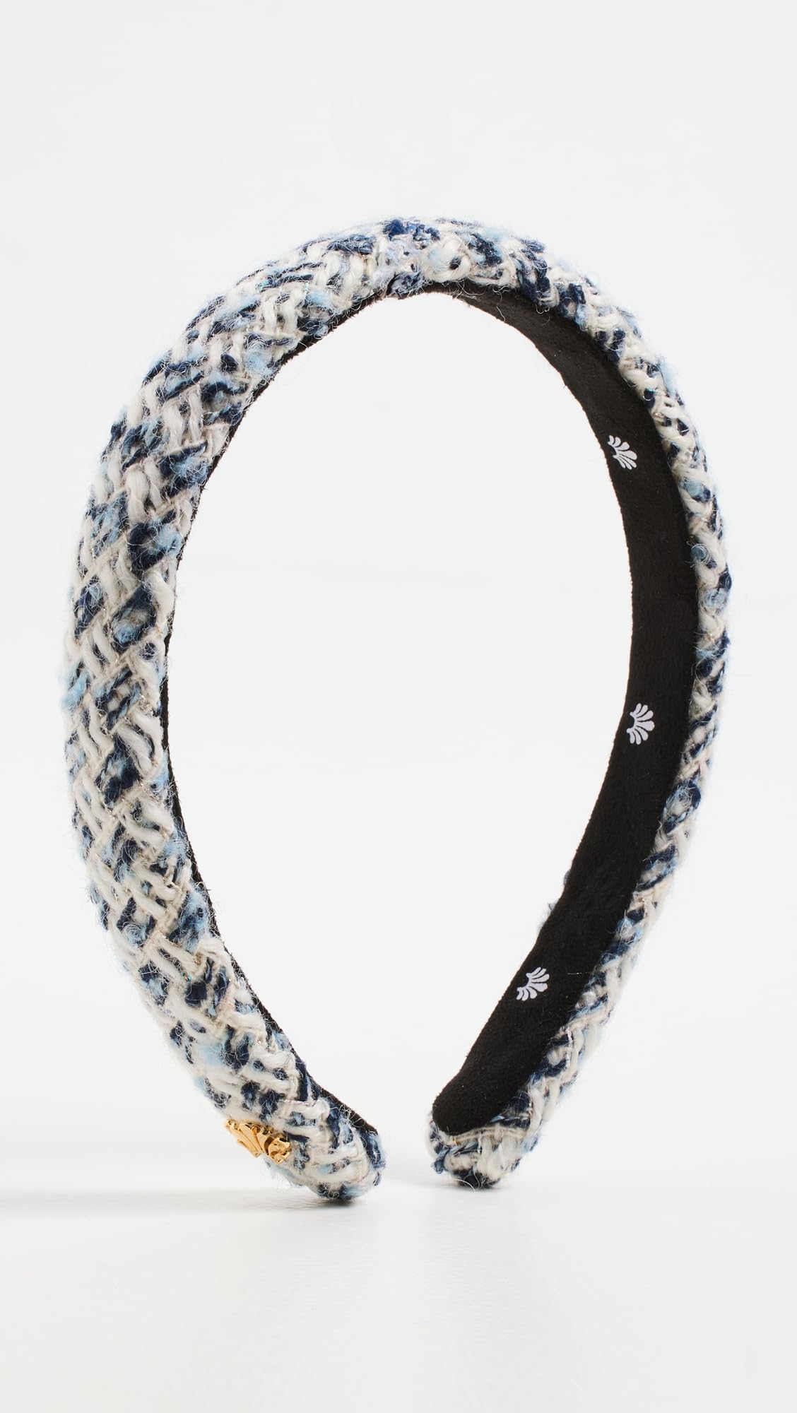 Lele Sadoughi Women's Tweed Gigi Headband, Navy, Blue, Plaid, One Size