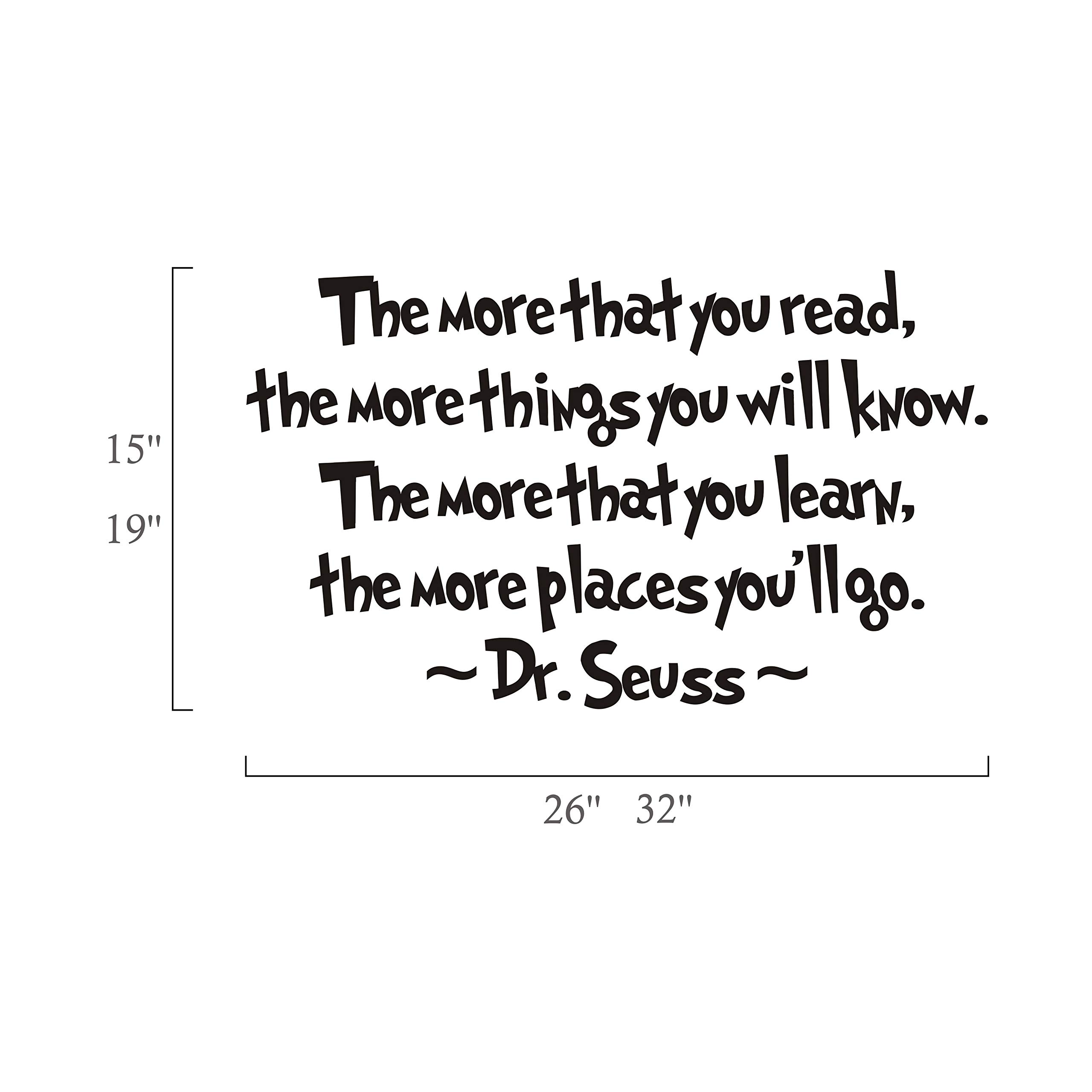 Kids Room Decals Inspirational Quotes Baby Bedroom Wall Stickers Nursery Decor, Dr.Seuss Saying Decals