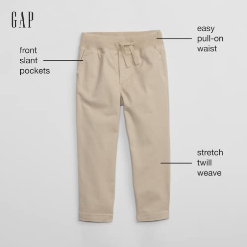 GAP Baby Boys Rib Waist Pull-on Khaki Chino Casual Pants, Navy Base Blue, 6-12 Months US