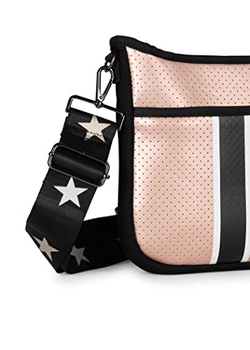 Jeri Fete Crossbody Tote by Haute Shore Rose Gold