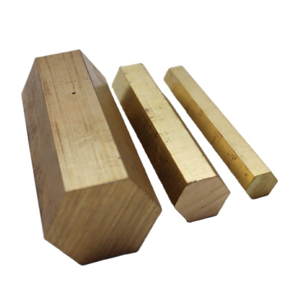 KOFSOL GZ Brass Hexagonal Bar, 1PCS Hex Hexagon Rod 100mm/150mm/200mm (Color : 8x100mm 1pc)