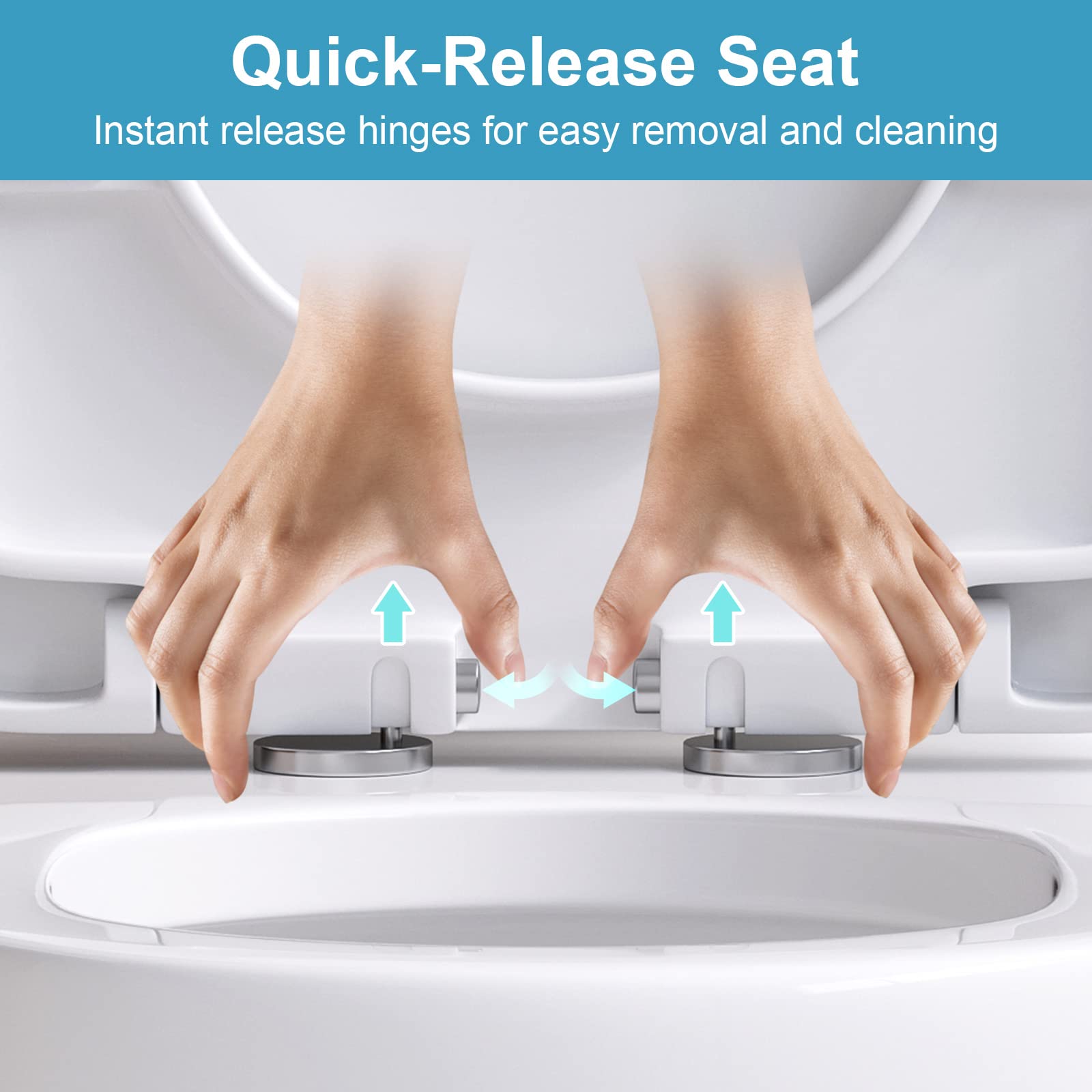 HOROW HWMT-8733U Small Compact One Piece Toilet, Power Dual Flush Toilet For Bathroom, Water Saving Toilet With Soft Closing Seat, Quick Release & UF Seat, White Toilet Bowl, 12'' Rough-in